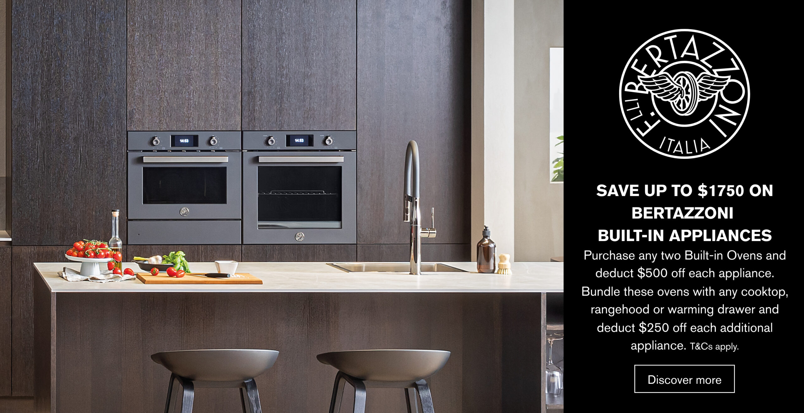 Bertazzoni Professional Series 90cm 5 Burner Gas Cooktop - Black Glass ...