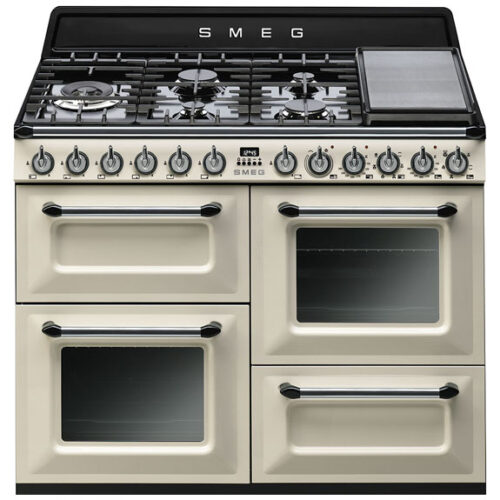 Smeg 110cm Victoria Dual Fuel Freestanding Cooker - Cream - Brisbane ...